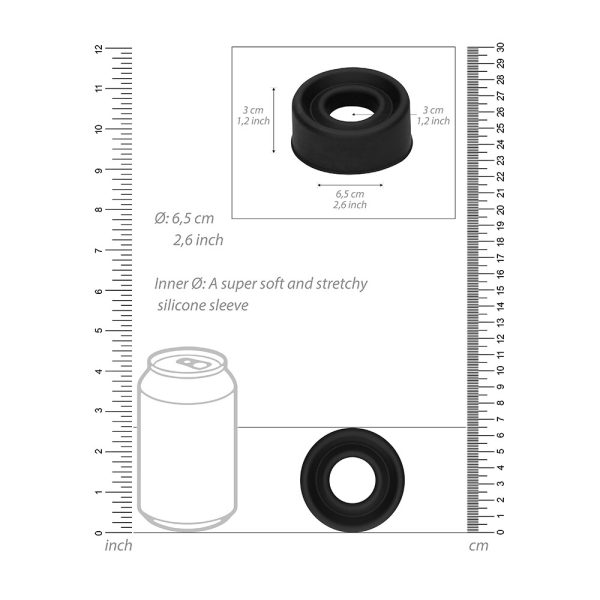 Pumped Black Silicone Pump Sleeve Bondagebox